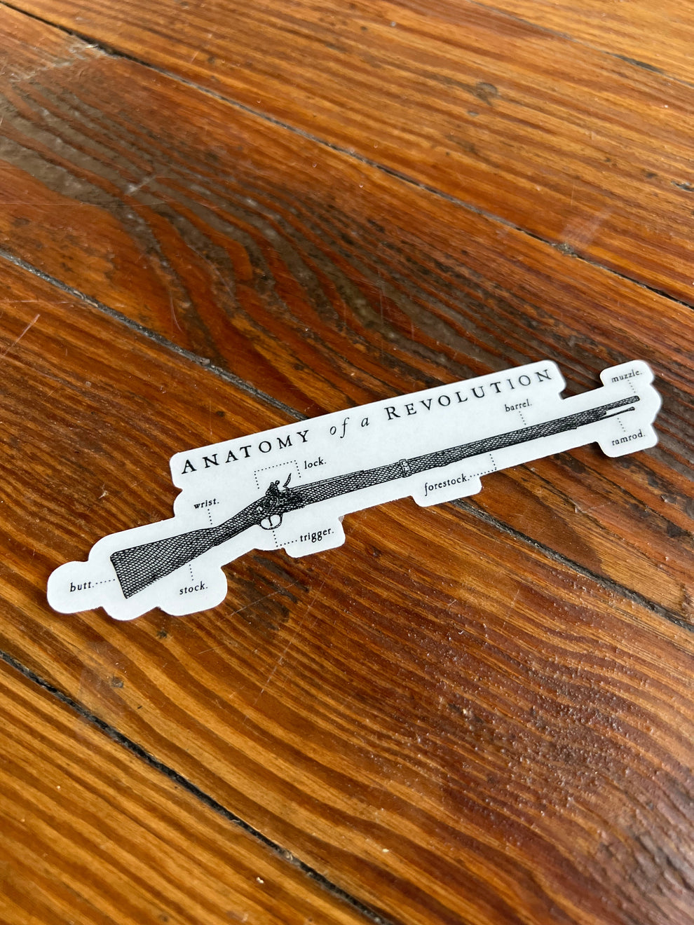 An Anatomy of a Revolution Musket Diagram Sticker – Liberty & Co.