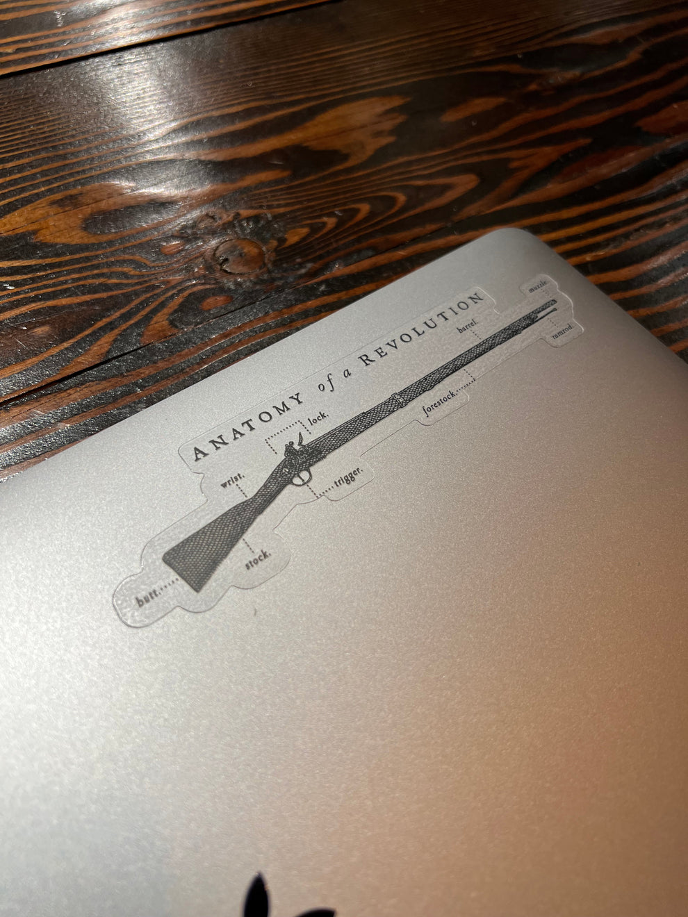 An Anatomy of a Revolution Musket Diagram Sticker – Liberty & Co.